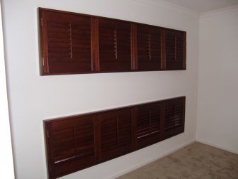 Basswood Solid & Stain Plantation Shutters | 3A Blinds Australia PTY LTD